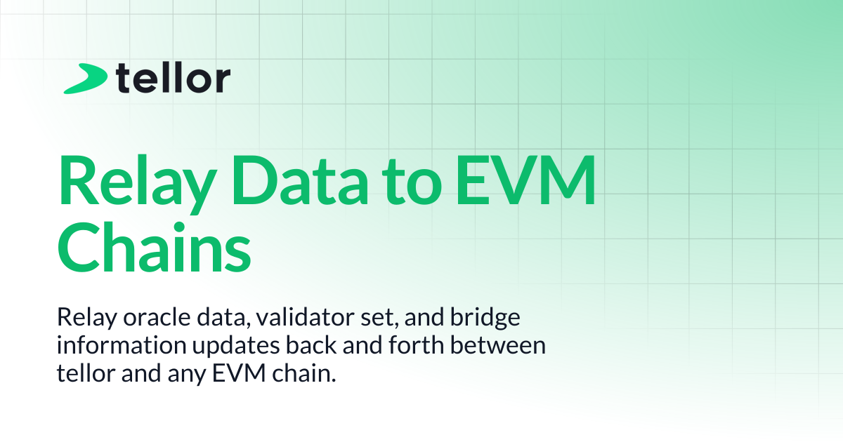 Relay Data to EVM Chains | Tellor Docs