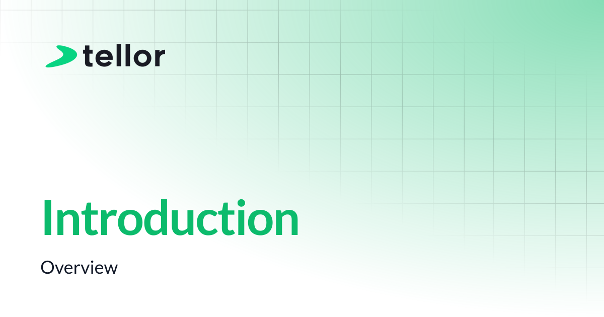 Introduction | Tellor Docs